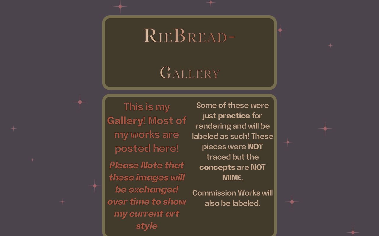 RieBread’s Carrd (Gallary)